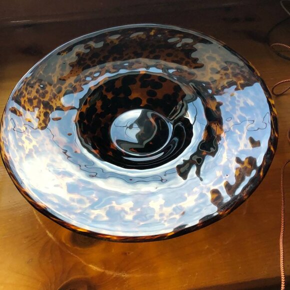 Source Unknown | Art | Art Glass Handmade Amber Bowl Tortoise Shell ...